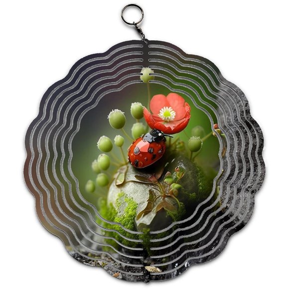 Design | Exotic Red Insects And Flowers Design Wind Spinner | Poshmark